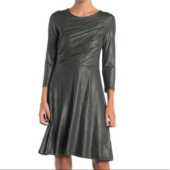 Spense | Dresses | Spense Foil Drapped Dress | Poshmark